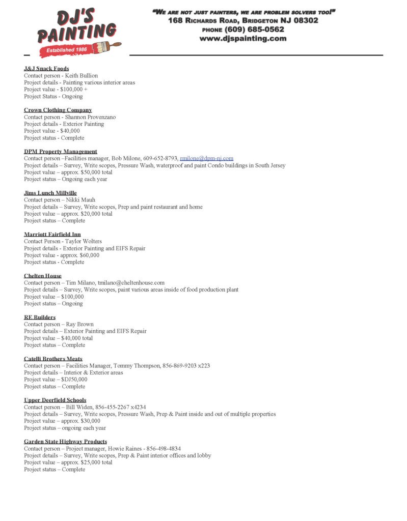 Estimate Documents - DJ's Painting